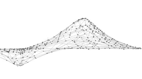 Dots Connected By Lines Abstract Wave Minimalist Mesh Abstract