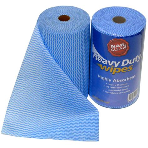 Nab Clean Heavy Duty Wipes Roll Blue 30cm X 45mtrs Hospitality