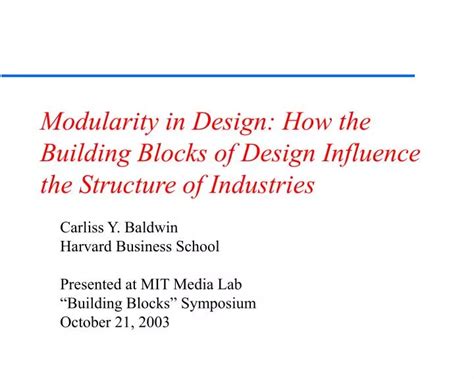 Ppt Modularity In Design How The Building Blocks Of Design Influence