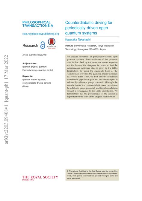pdf counterdiabatic driving for periodically driven open quantum systems