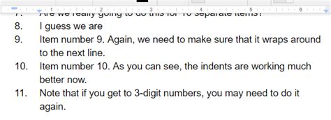 How To Remove The Extra Indent On List After The Th Item In Google Docs Web Applications