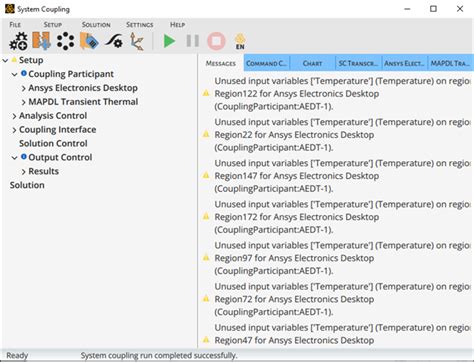 System Coupling GUI Menus