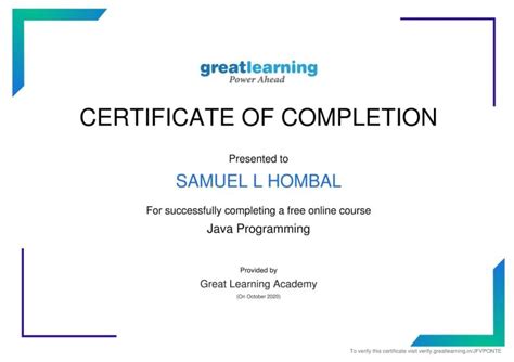 Samuel Hombal On Linkedin Completed Java