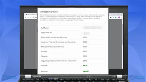 Online Quick Guide Online Verification Of Prc Board Exam Rating Or Grade