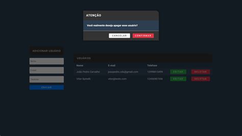 GitHub JohnPetros crud php CRUD simples de dados de usuários feito