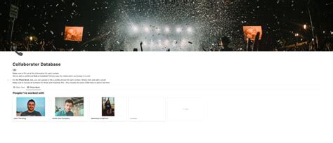 Collaborator Database Notion Template