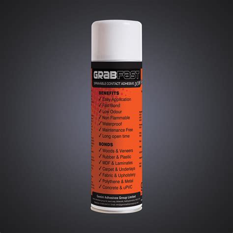 Gemini Grabfast Dcm Free Contact Spray Adhesive Canister Gemini