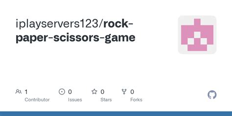 github iplayservers123 rock paper scissors game