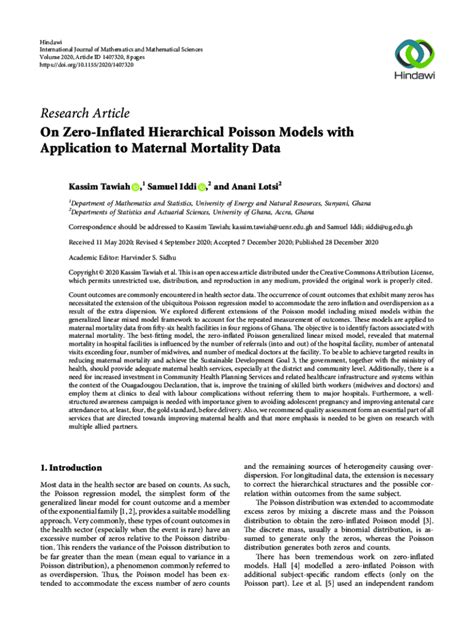 Fillable Online Research Article On Zero Inflated Hierarchical Poisson Fax Email Print