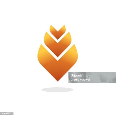 꽃 로고 벡터 일러스트 레이 션 우아한 그라데이션 골든 추상 잎 기호 아름다움 현대 로고 템플릿 디자인 클립 아트 화이트 엠 블 럼에 고립 0명에 대한 스톡 벡터 아트 및