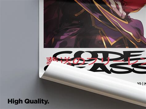 Code Geass Poster Minimalist Poster Anime Poster Wall Art Wall