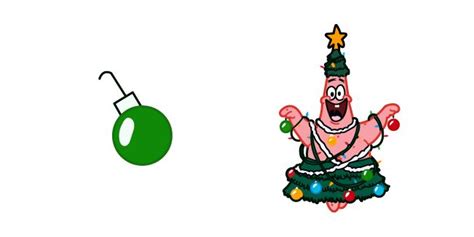 Spongebob Patrick Christmas Tree Cursors