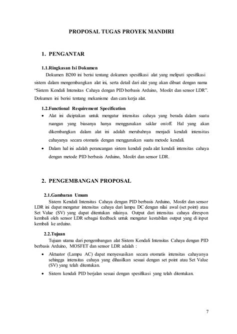 Perancangan Sistem Kendali Pid Intensitas Cahaya Dengan Arduino Uno