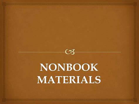 Nonbook Materials Guide Ppt