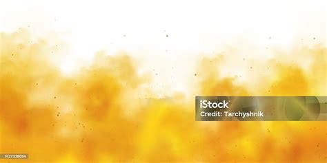 흰색 배경에 고립 된 노란색 다채로운 연기 구름 현실적인 안개 효과 안개 공기 중의 증기 증기 흐름 벡터 일러스트 레이 션 0명에 대한 스톡 벡터 아트 및 기타 이미지