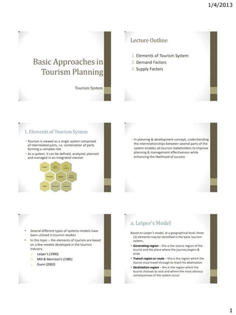 Leipers Model Of Tourism System Pptx Travel Preparation And Advice