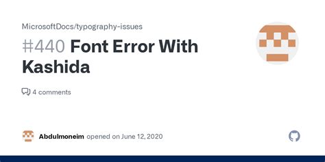 Font Error With Kashida · Issue 440 · Microsoftdocstypography Issues · Github
