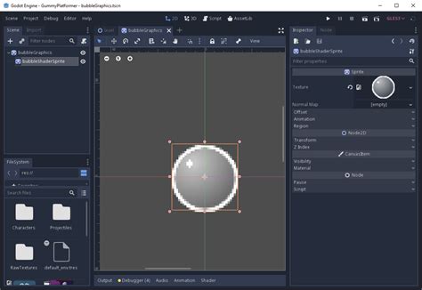 creating a fake refraction bubble shader for your 2d godot game