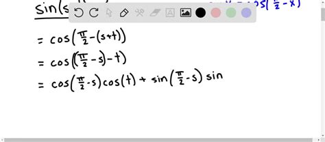 Solvedprove Addition Formula For Sine In The Text We Proved Only The