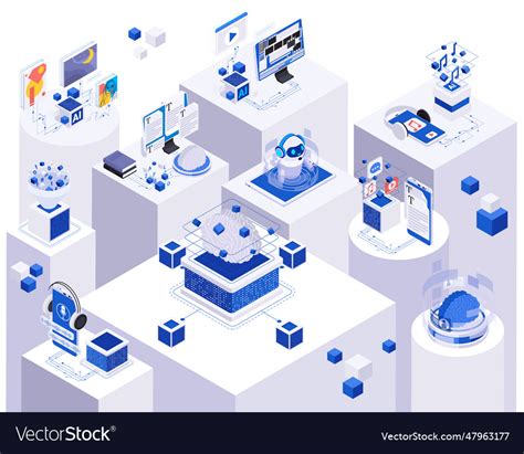 Artificial Intelligence Content Composition Vector Image