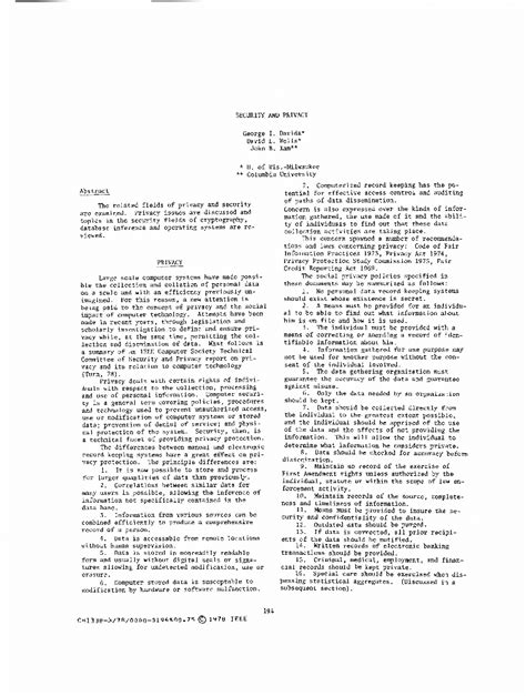 Security And Privacy Ieee Conference Publication Ieee Xplore