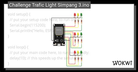 Challenge Trafic Light Simpang O Wokwi Esp32 Stm32 Arduino