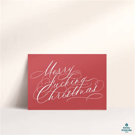 Merry Fucking Christmas A Kunty Kristmas Kard Perth Wa