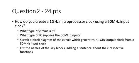 Solved How Do You Create A GHz Microprocessor Clock Using Chegg