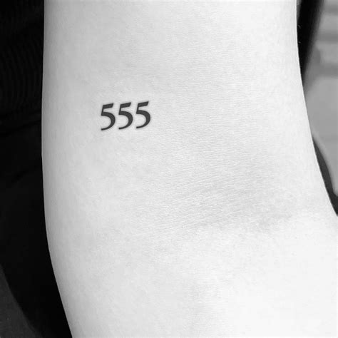 555 Numerology Angel Number Temporary Tattoo Set Of 3 Etsy