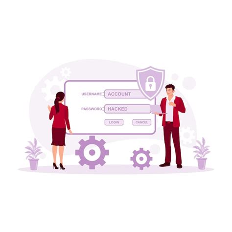 Premium Vector A Businessman Tries To Log Into A Computer Account But Fails Email Encryption