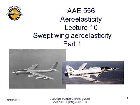 Aae 556 Aeroelasticity Lecture 10 Swept Wing Aeroelasticity