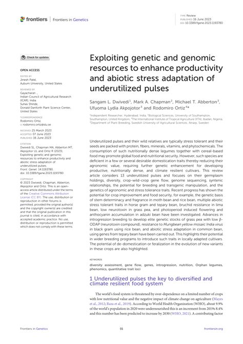 pdf exploiting genetic and genomic resources to enhance productivity