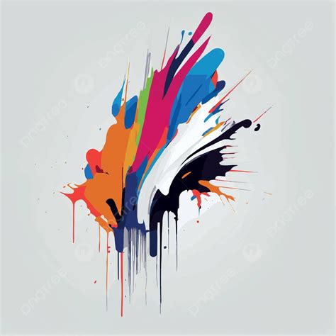 Colorful Paint Splatters And Smudges On A White Backgroundvector