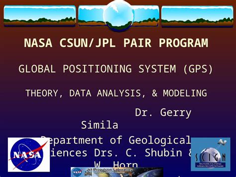 Ppt Nasa Csun Jpl Pair Program Global Positioning System Gps Theory