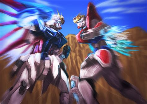 Destiny Gundam And Build Burning Gundam Gundam And 4 More Drawn By