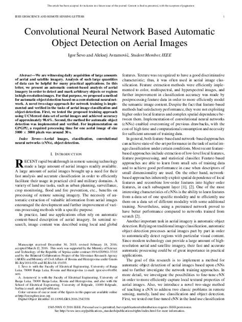 pdf convolutional neural network based automatic object detection on