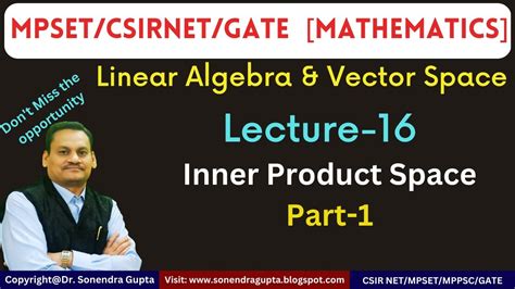 mpset csirnet mathematical science inner product space part i