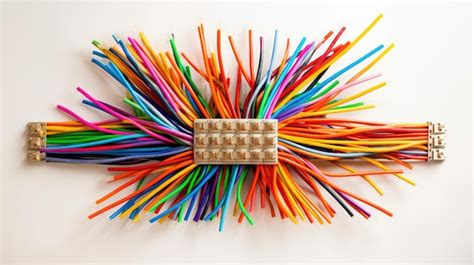 Premium AI Image A Colorful String Made Of Wires With A Colorful Design