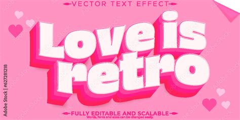 Groovy Text Effect Editable Vintage And Retro Text Style Stock Vector Adobe Stock