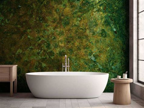 Wallpaper Mural Green Metal Oxidation Structure Wallpaper Murals