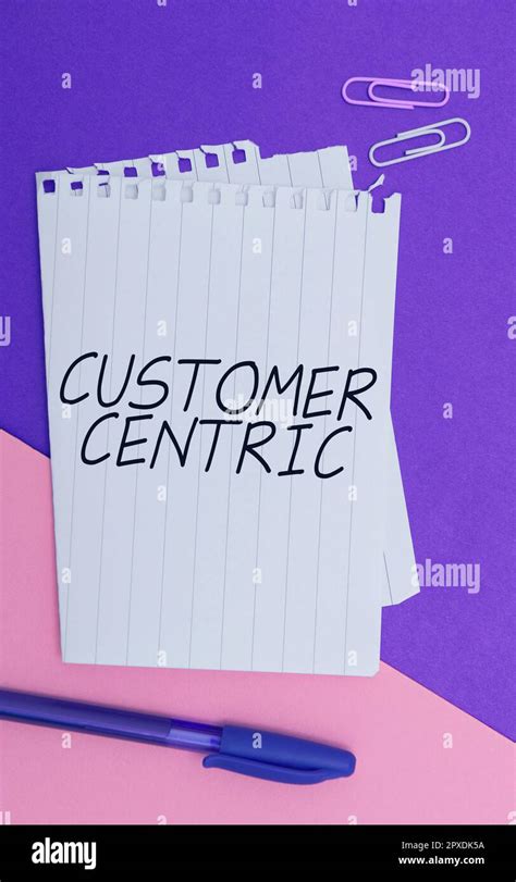 Writing Displaying Text Customer Centric Business Concept Process Of