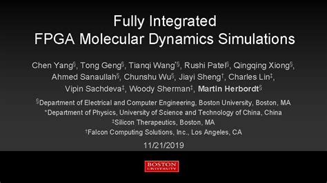 Fully Integrated Fpga Molecular Dynamics Simulations Chen Yang