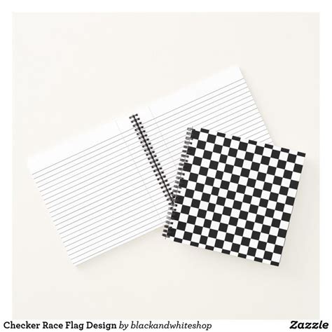 Checker Race Flag Design Notebook Zazzle Flag Design Notebook