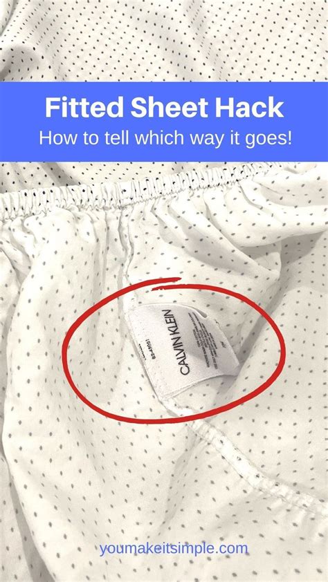 Simple Fitted Sheet Hack How To Mark Which Direction It Goes In 2023 How To Make Bed Fitted