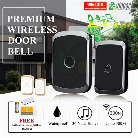 Jual Bel Rumah Tanpa Kabel Waterproof Bel Rumah Wireless Waterproof IP44 Door Bell Wireless