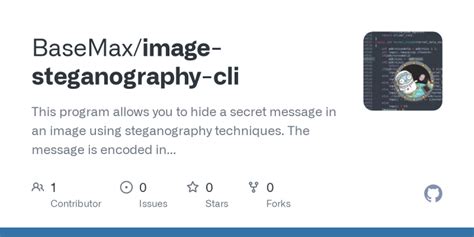 max base on linkedin github basemax image steganography cli this