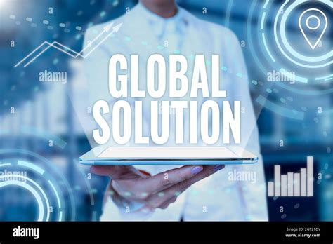 Text Caption Presenting Global Solution Business Showcase Dealing With