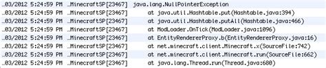 null pointer exception