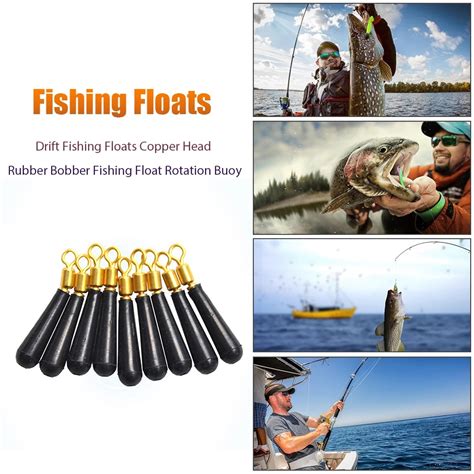 High Quality Drift Fishing Floats Seat Copper Head Rubber Bobber For