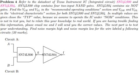 Solved Problem 4 Refer To The Datasheet Of Texas Instrument
